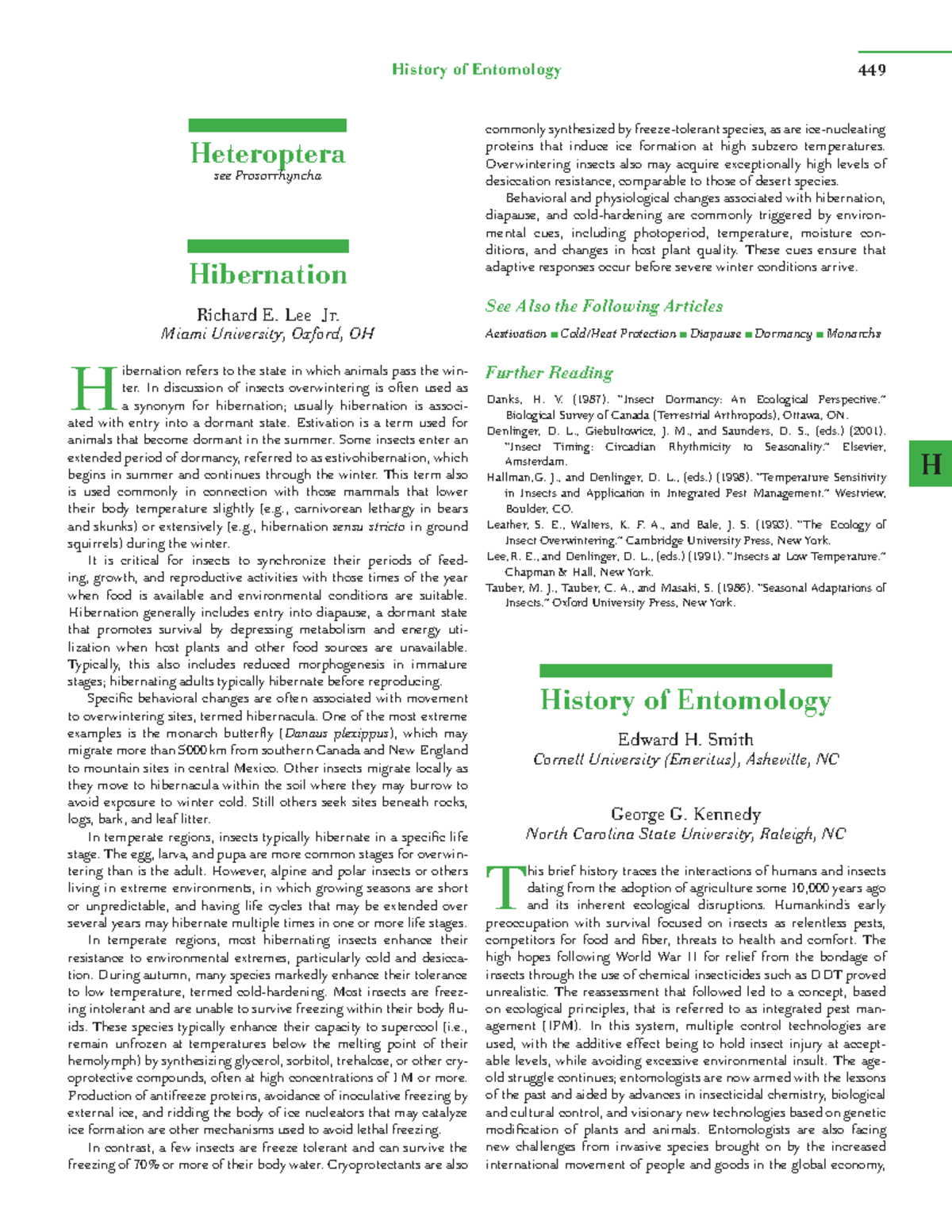 Smith Kennedy Historyof Entomology - H Heteroptera see Prosorrhyncha ...