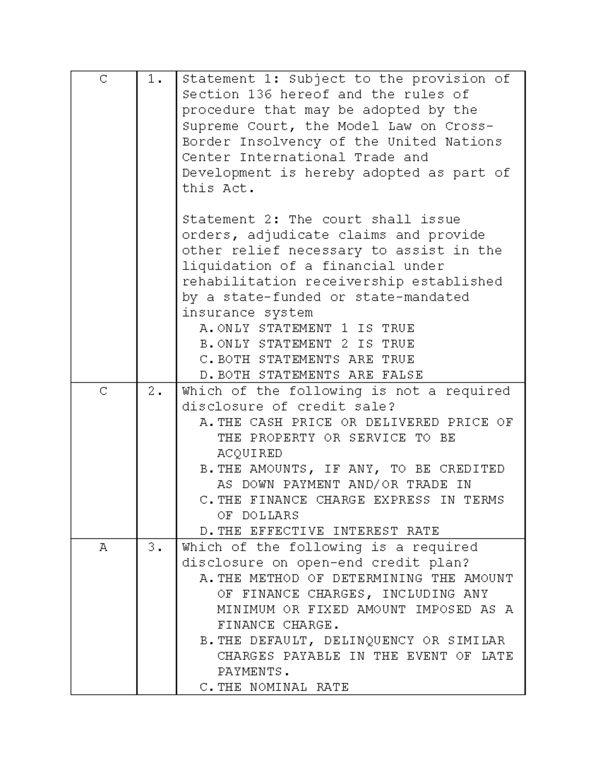 LAW 4 - LAW 4 - C 1. Statement 1: Subject to the provision of Section ...