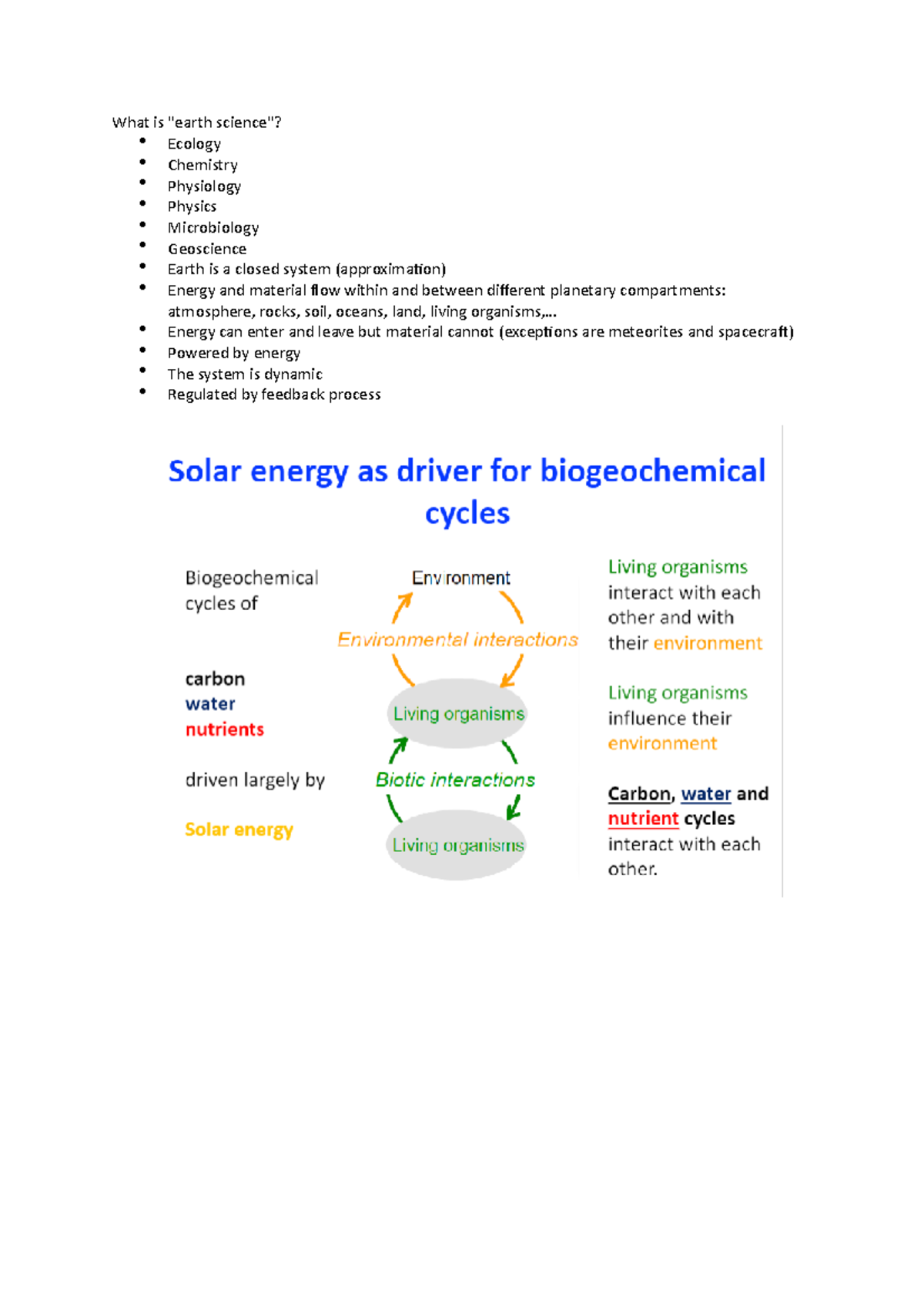 Environmental science- interconnectivity - What is "earth science ...