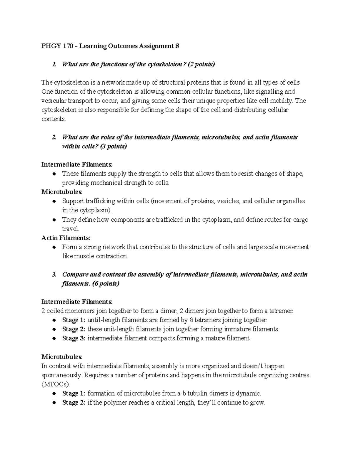 PHGY Learning Outcome Assignment 8 - PHGY 170 - Learning Outcomes ...
