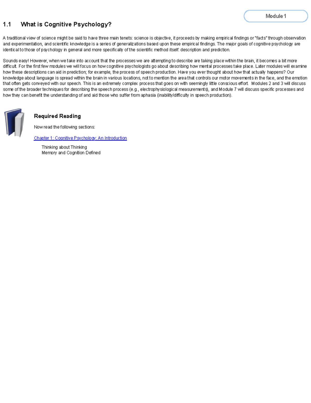1.1 What is Cognitive Psychology - PSYC 3706EL 12 - Topics in Cognitive ...
