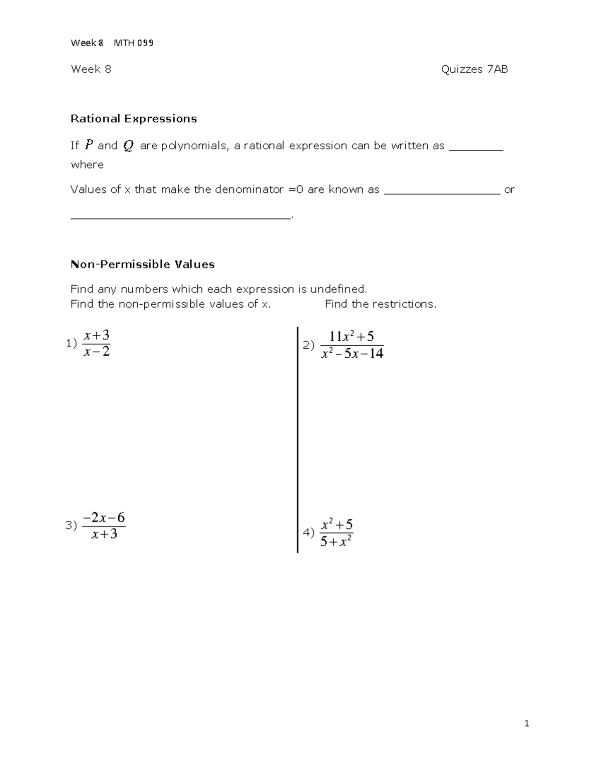 Week 8 Class notes MTH 099 May 2020 - ####### Week 8 Quizzes 7AB ...