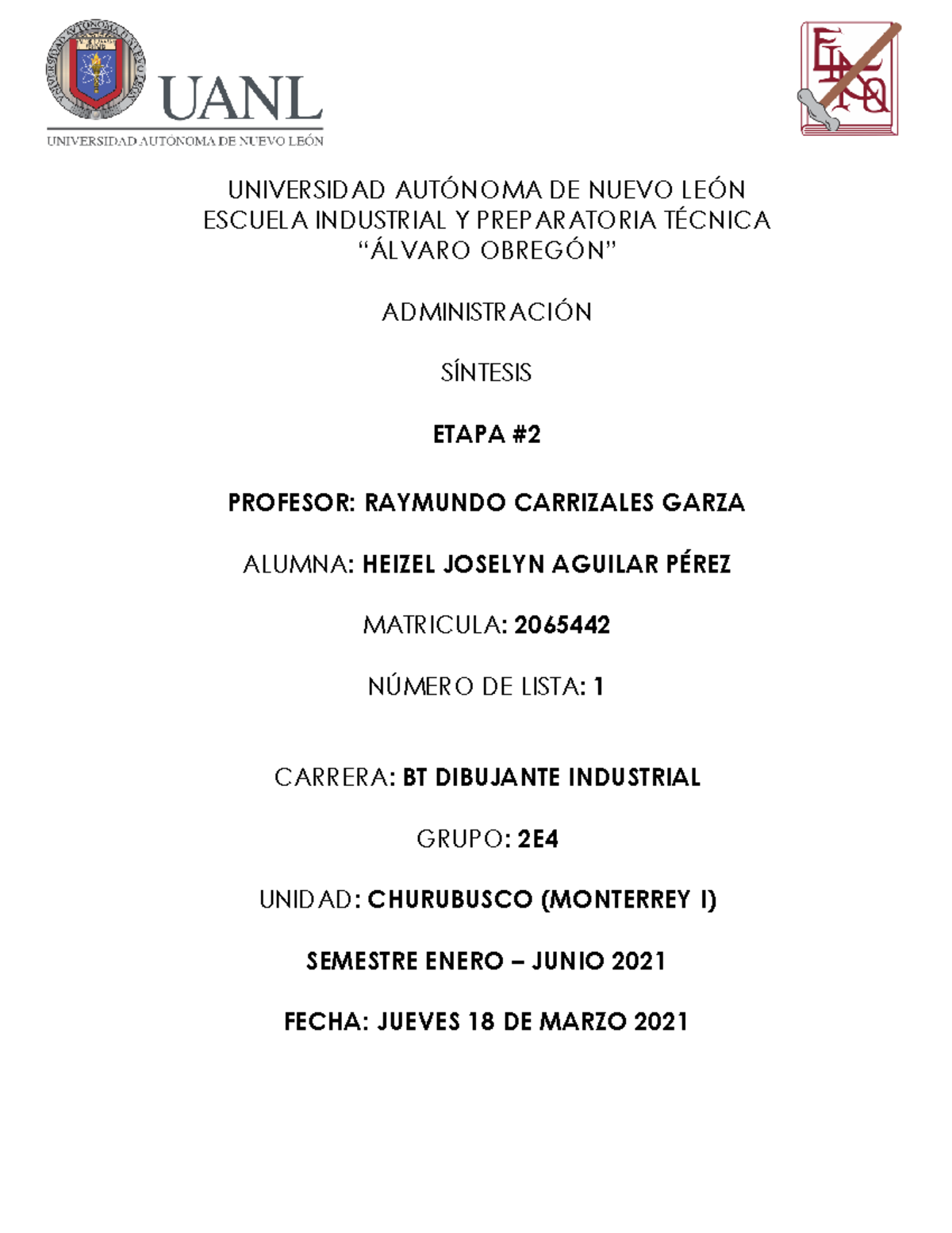 HJAP Admin Etapa 2 Síntesis - UNIVERSIDAD AUTÓNOMA DE NUEVO LEÓN ...