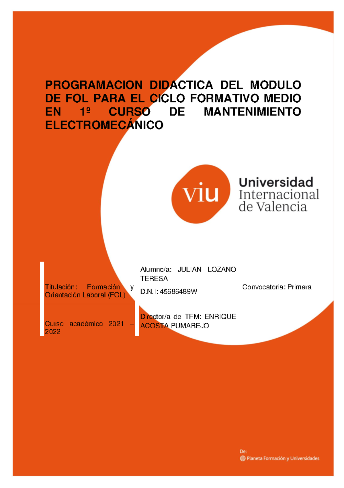 TFM Teresa Julián Lozano - PROGRAMACION DIDACTICA DEL MODULO DE FOL PARA EL CICLO FORMATIVO ...