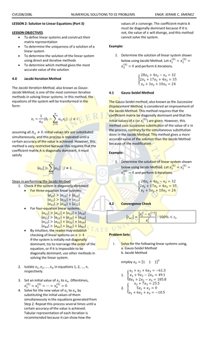 CVE208.Num Sol.SSNon Linear Equations - CVE208/208L NUMERICAL SOLUTIONS ...