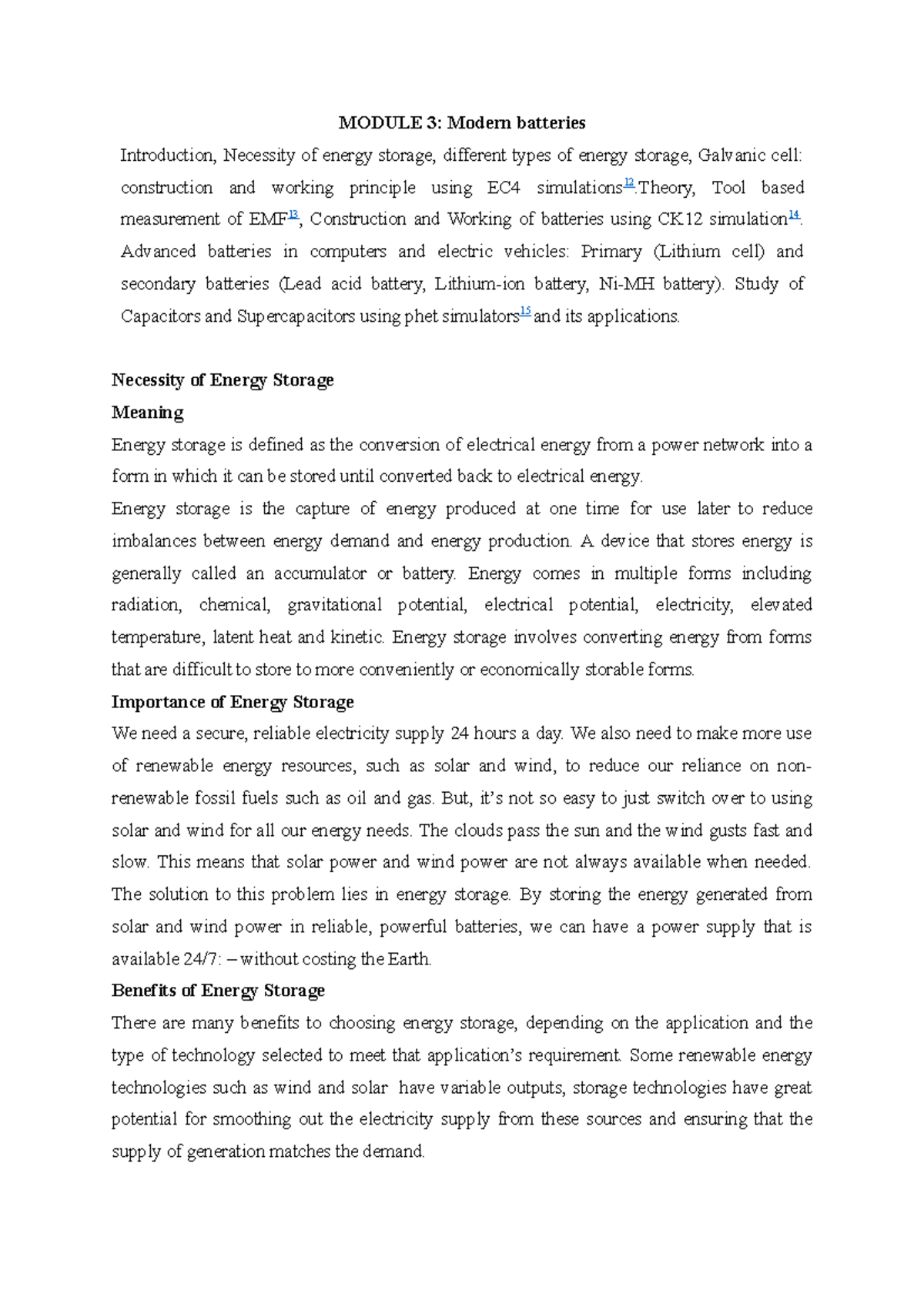 Module 3 Modern Batteries Notes - MODULE 3: Modern batteries ...