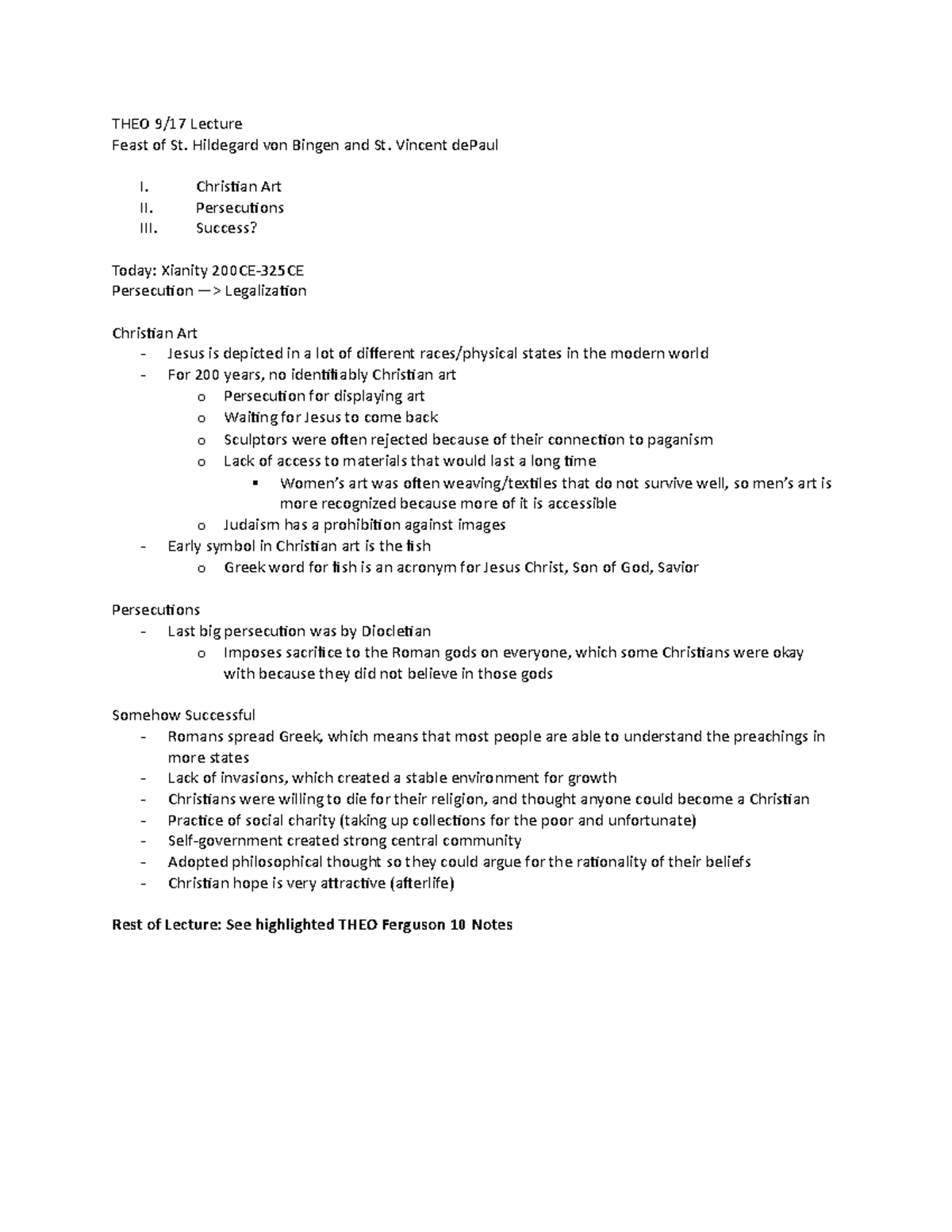 THEO Sep. 17 Lecture - Torbeck - THEO 279 - Loyola - Studocu