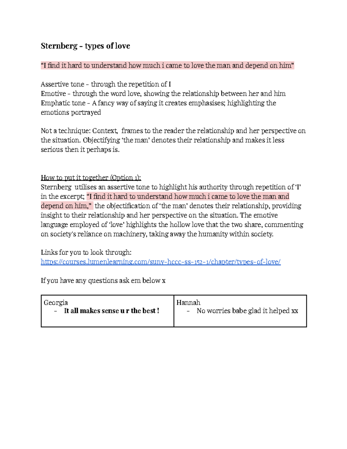 Enlgish standard - Quote anyalsis (Goergia jack) - Sternberg - types of ...