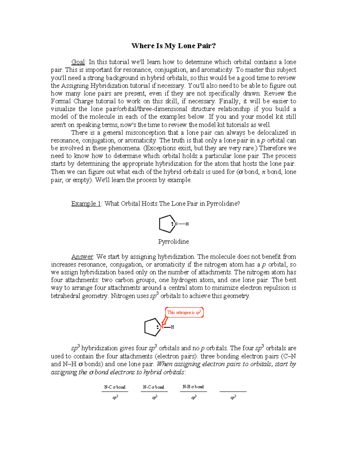 Lone pair - extended explanation on lone pairs on how they are formed ...