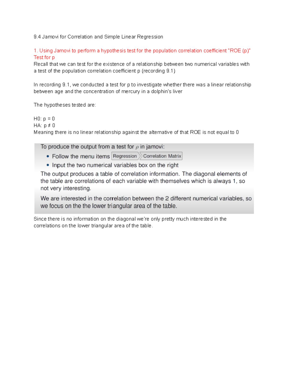 Stats - 9 Jamovi for Correlation and Simple Linear Regression Using ...