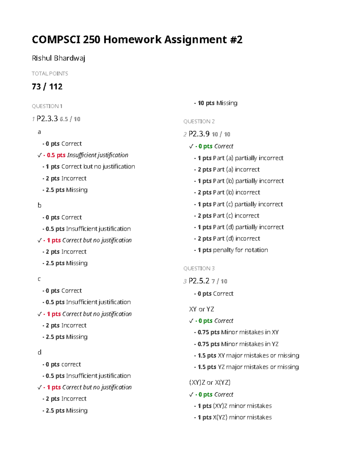 250 HW2 - David Barrington - cs250 - HW2 - COMPSCI 250 Homework ...