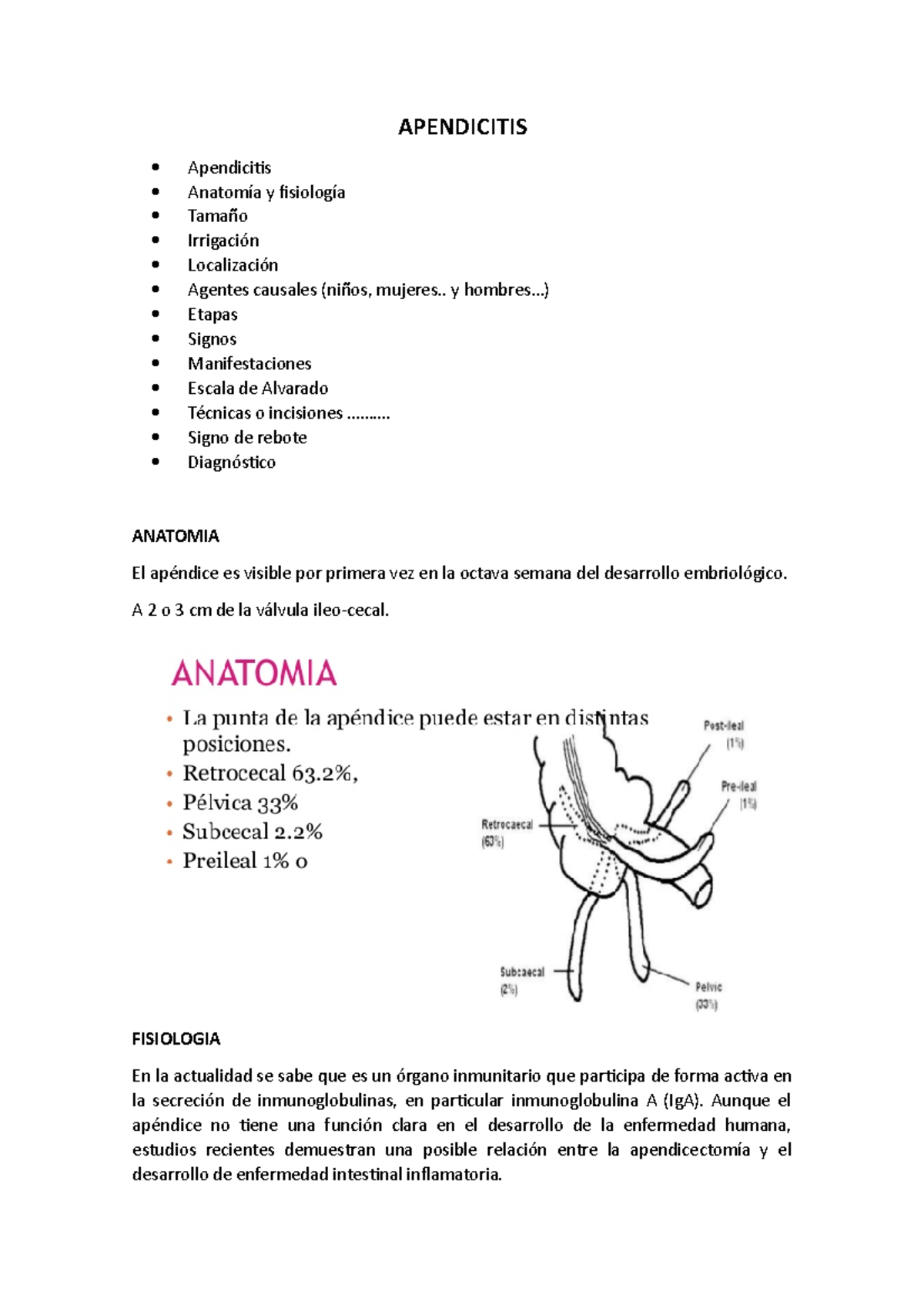 Apendicitis - Luis portorreal - APENDICITIS Apendicitis Anatomía y ...