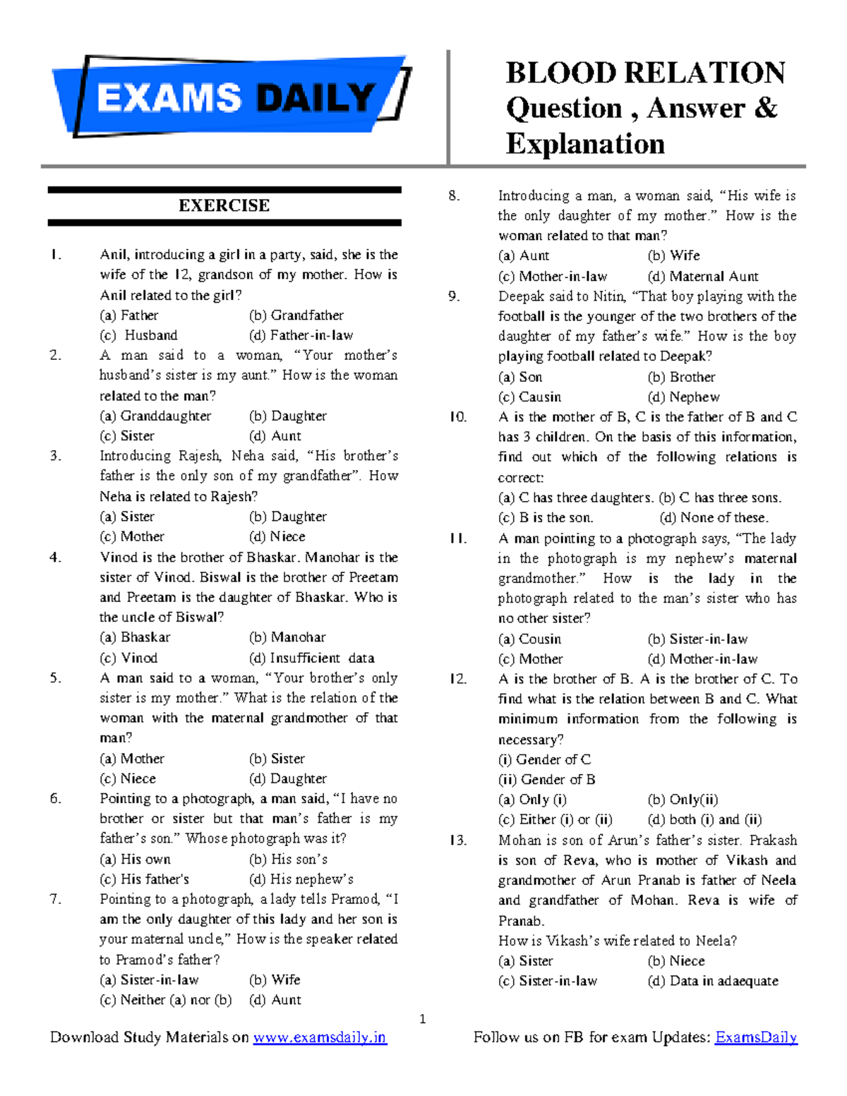 Maths reasoning problems with ans - Question , Answer & Explanation 1 ...