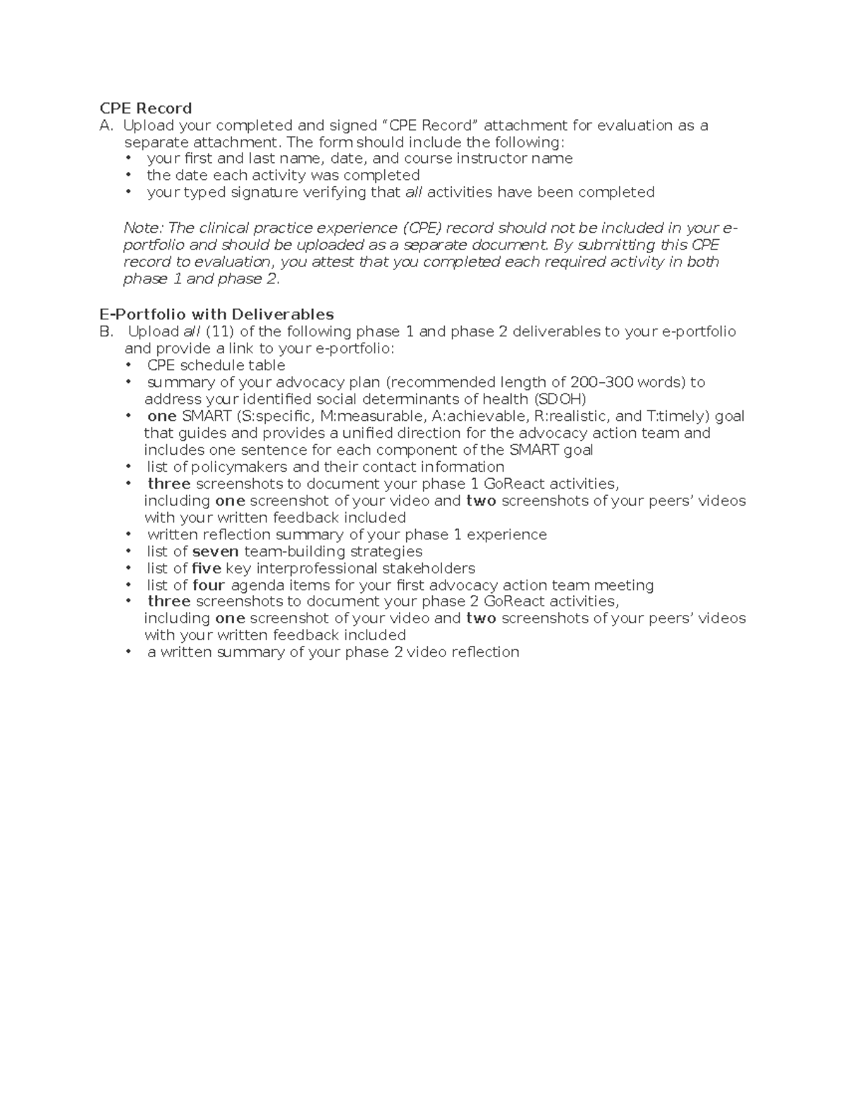 CPE Record - follow the written inst - CPE Record A. Upload your ...