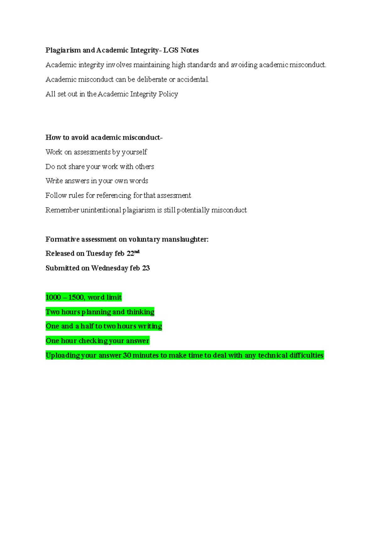 Plagiarism and Academic Integrity - Academic misconduct can be ...