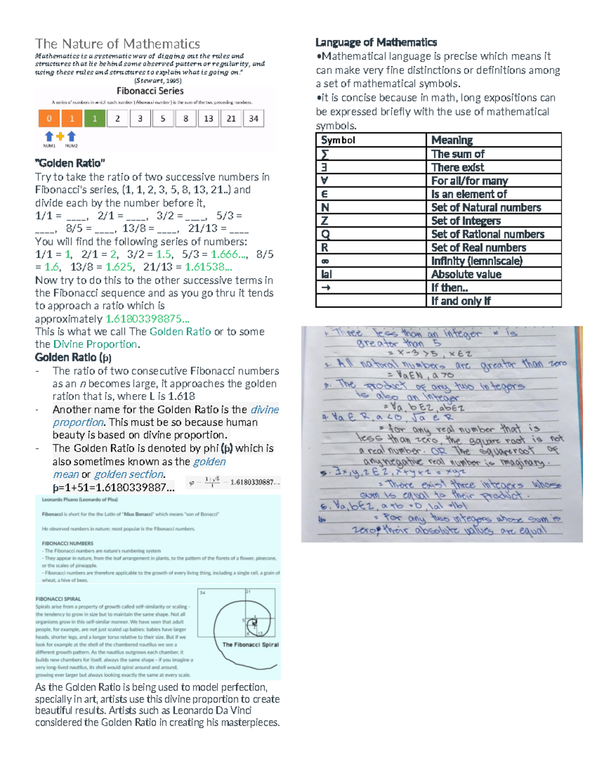 The-Nature-of-Mathematics - The Nature of Mathematics 𝑴𝒂𝒕𝒉𝒆𝒎𝒂𝒕𝒊𝒄𝒔 𝒊𝒔 𝒂 ...