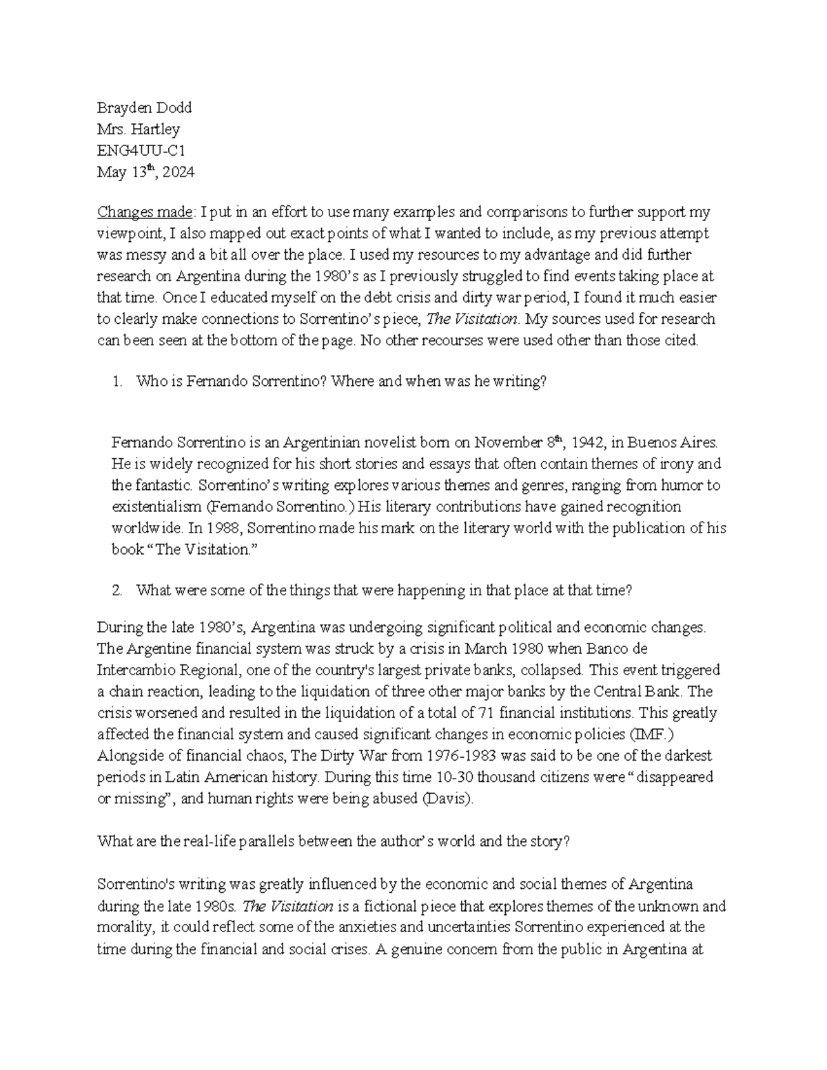 Lesson 5-English - fthjuykuye4 - Brayden Dodd Mrs. Hartley ENG4UU-C May ...