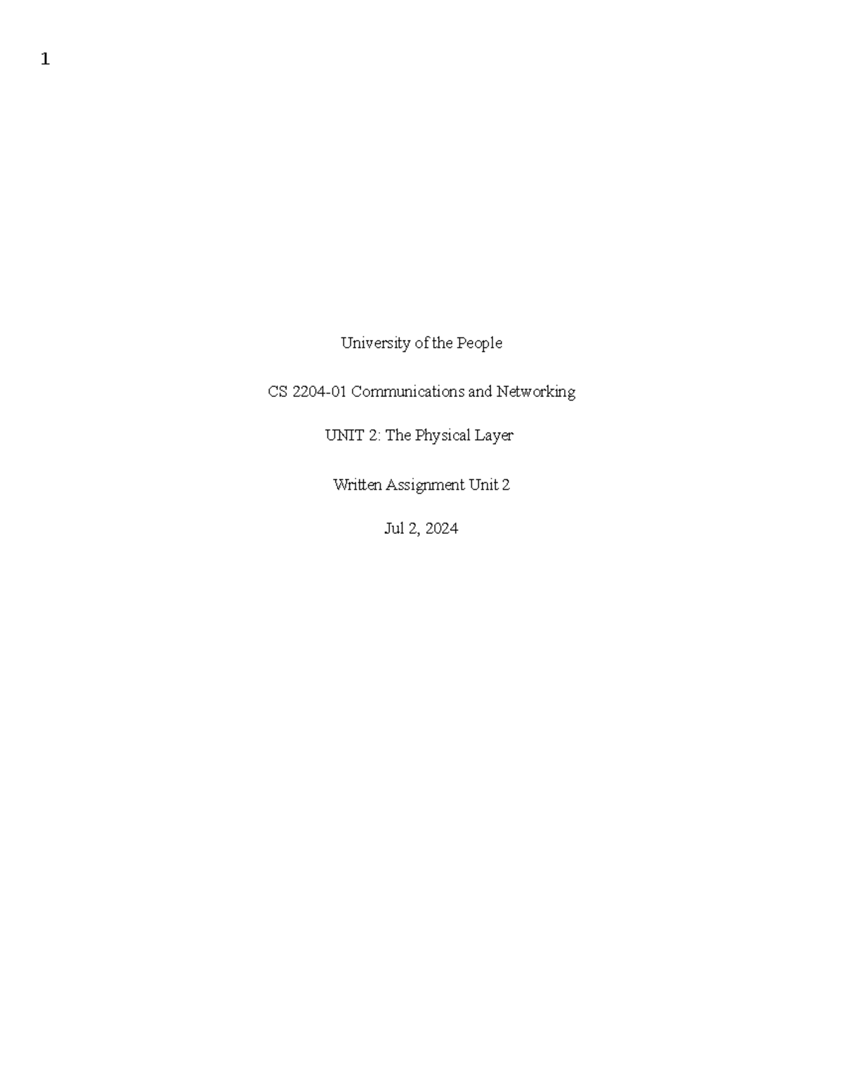 WA2 - Written Assignment 2.docx - University of the People CS 2204-01 ...