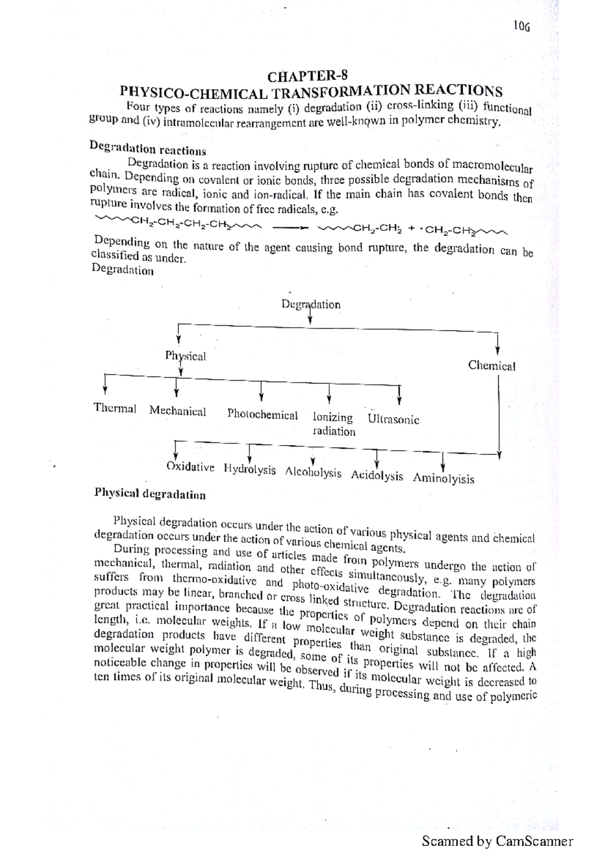 Physico chemical transformation reaction - Chemistry - Studocu
