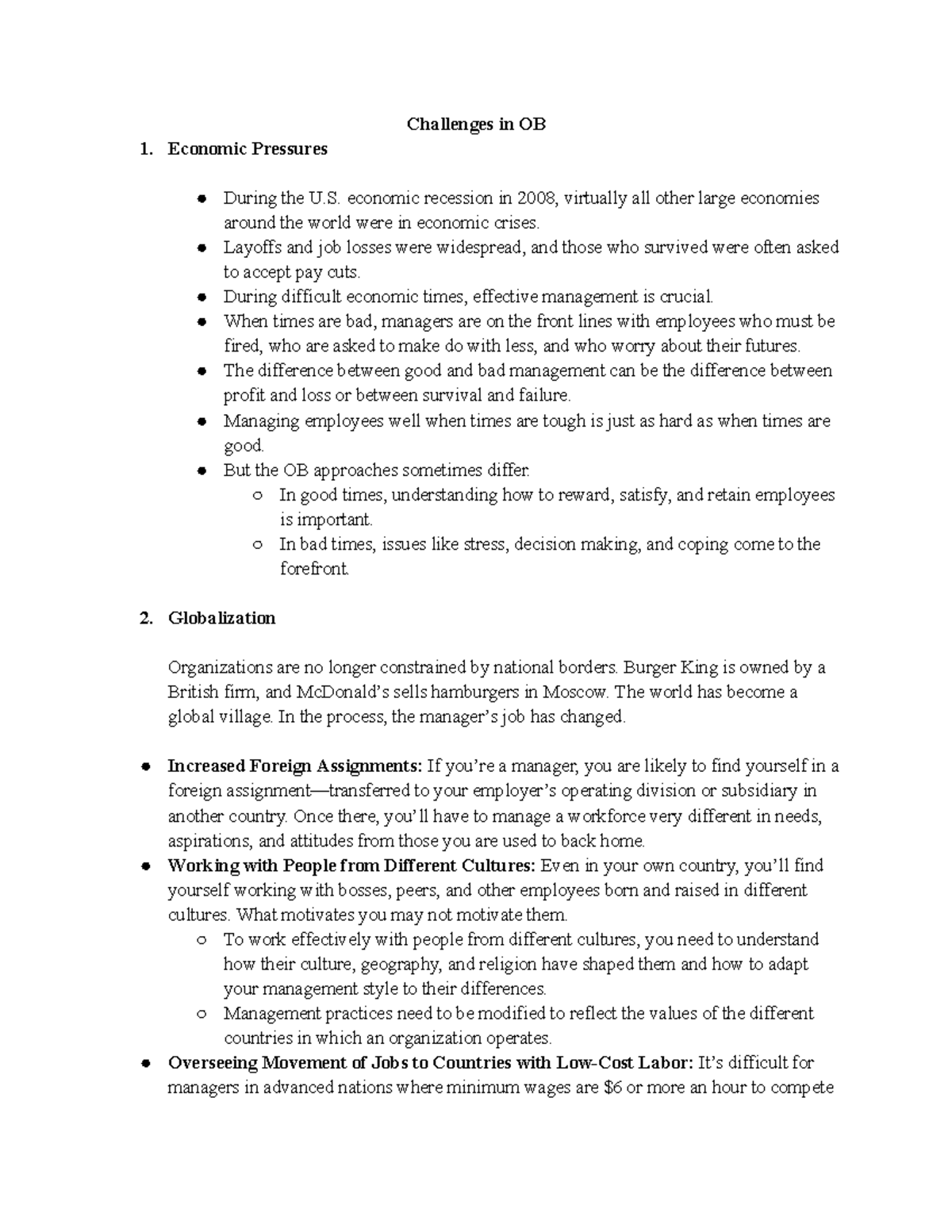 OB 6S Unit 1 challenges - Google Docs - Challenges in OB Economic ...