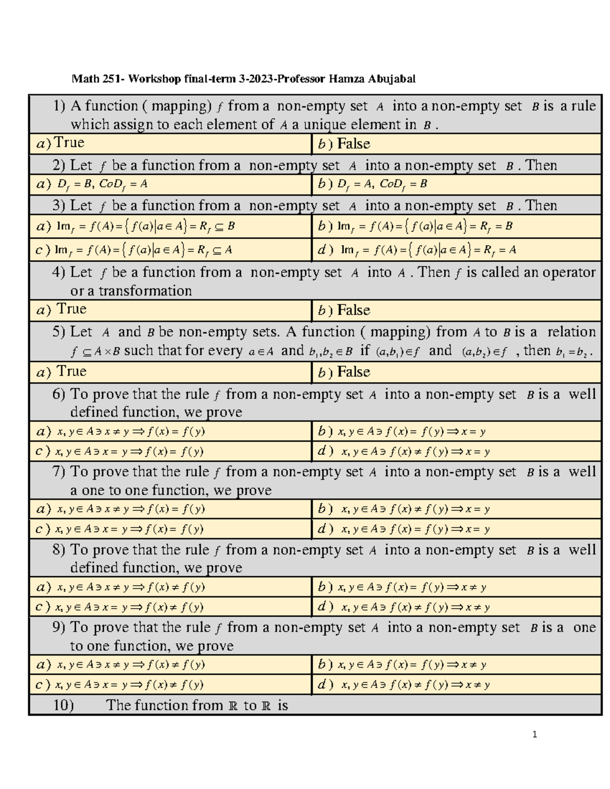 Math 251- Workshopfinal–relations-final-term 3-2023 - Math 251 ...