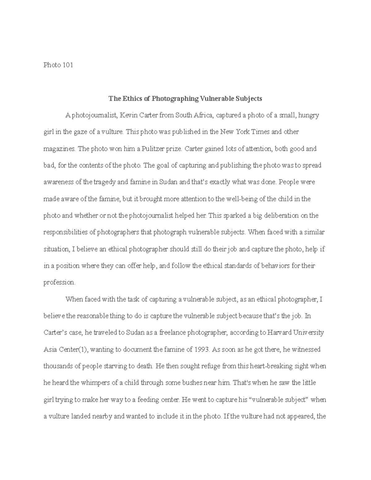 The Ethics of Photographing Vulnerable Subjects - This photo was ...