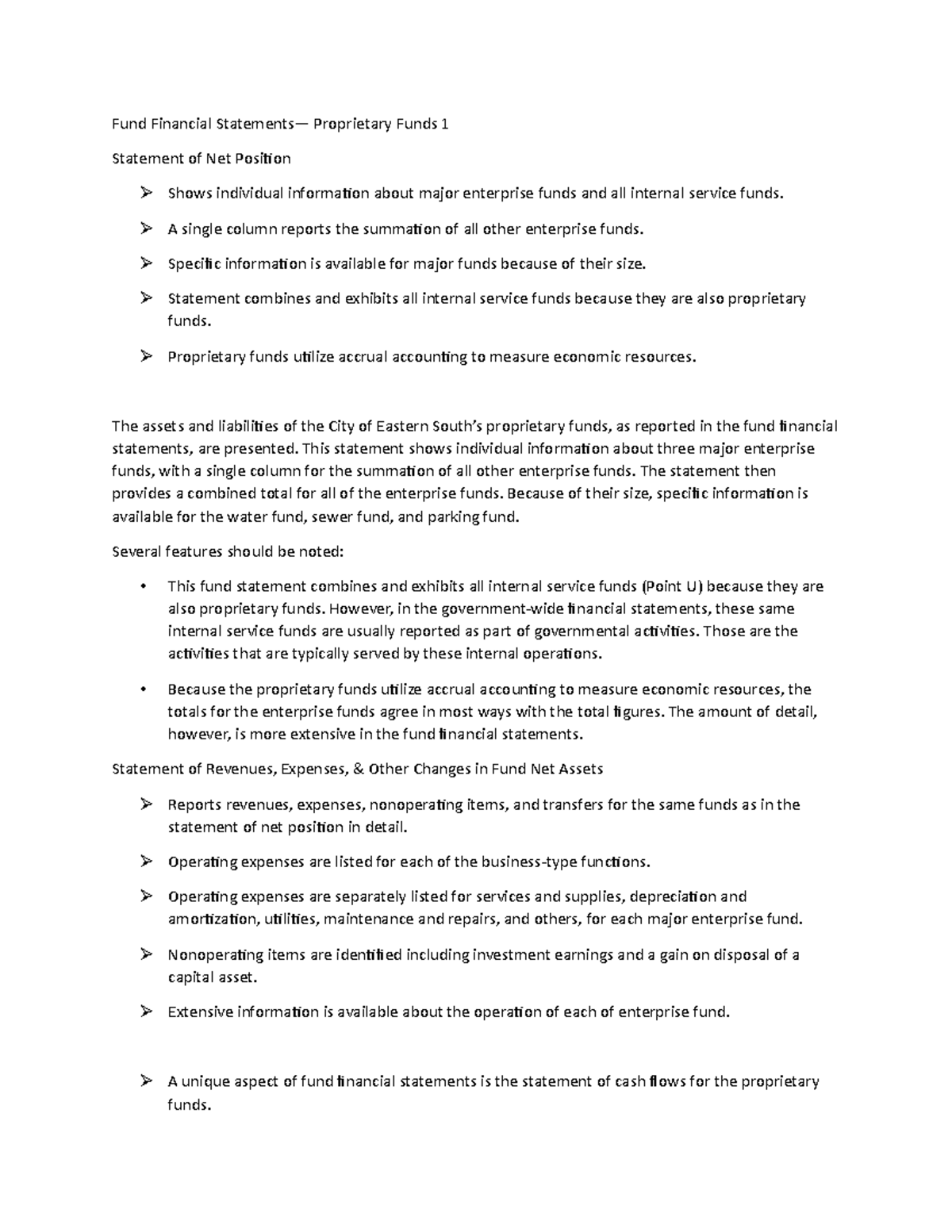 Lecture Notes 9 b - Fund Financial Statements— Proprietary Funds 1 ...