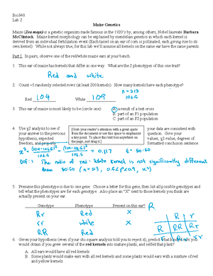 Lab4.Yeast Complementation copy - Bio348 Genetics Lab 5 Complementation ...