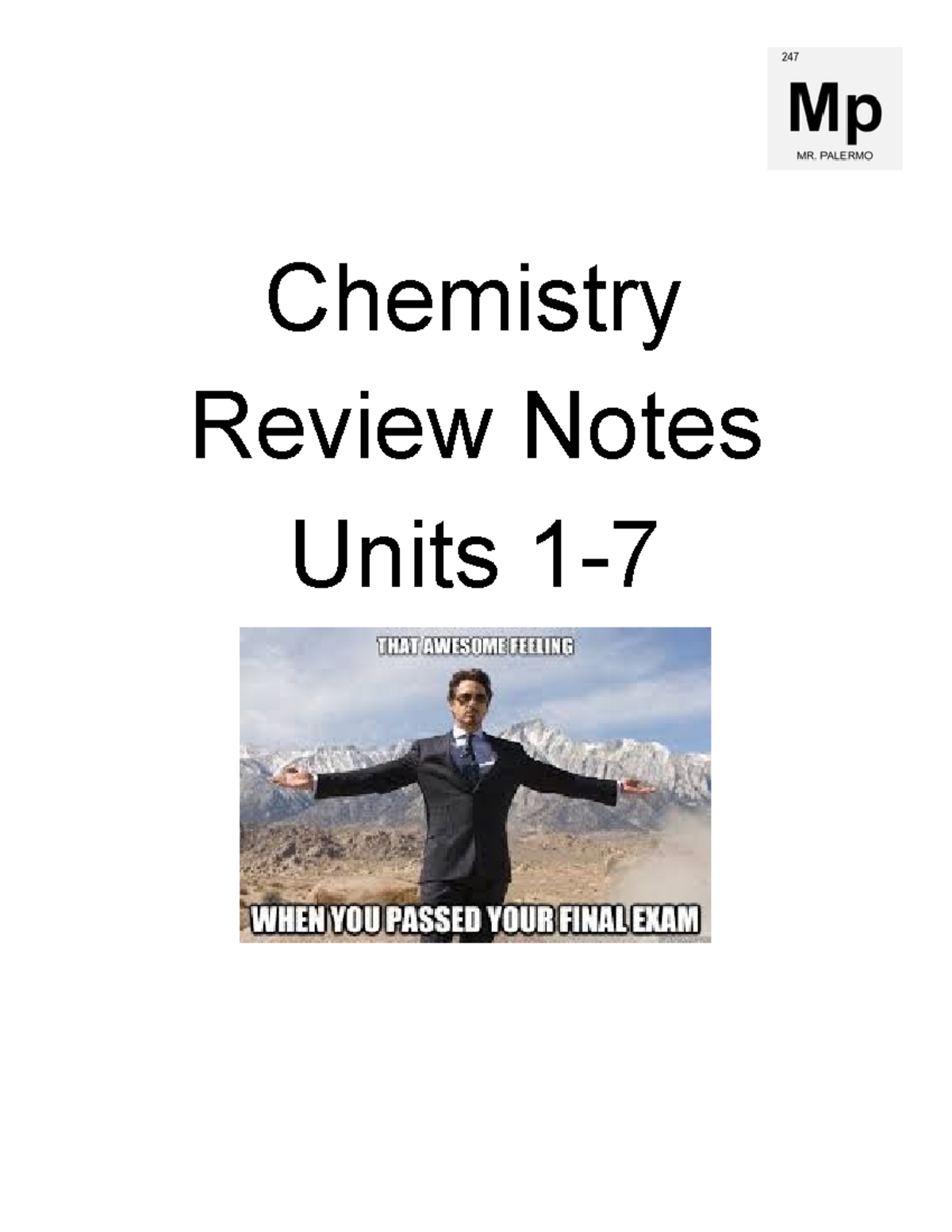Regents review notes units 1-7 - Chemistry Review Notes Units 1 ...