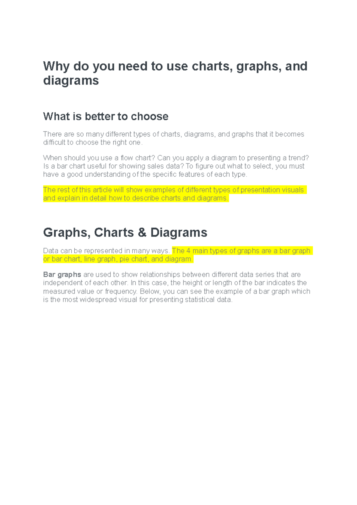 B2 describing visual aids in presentation - Why do you need to use ...
