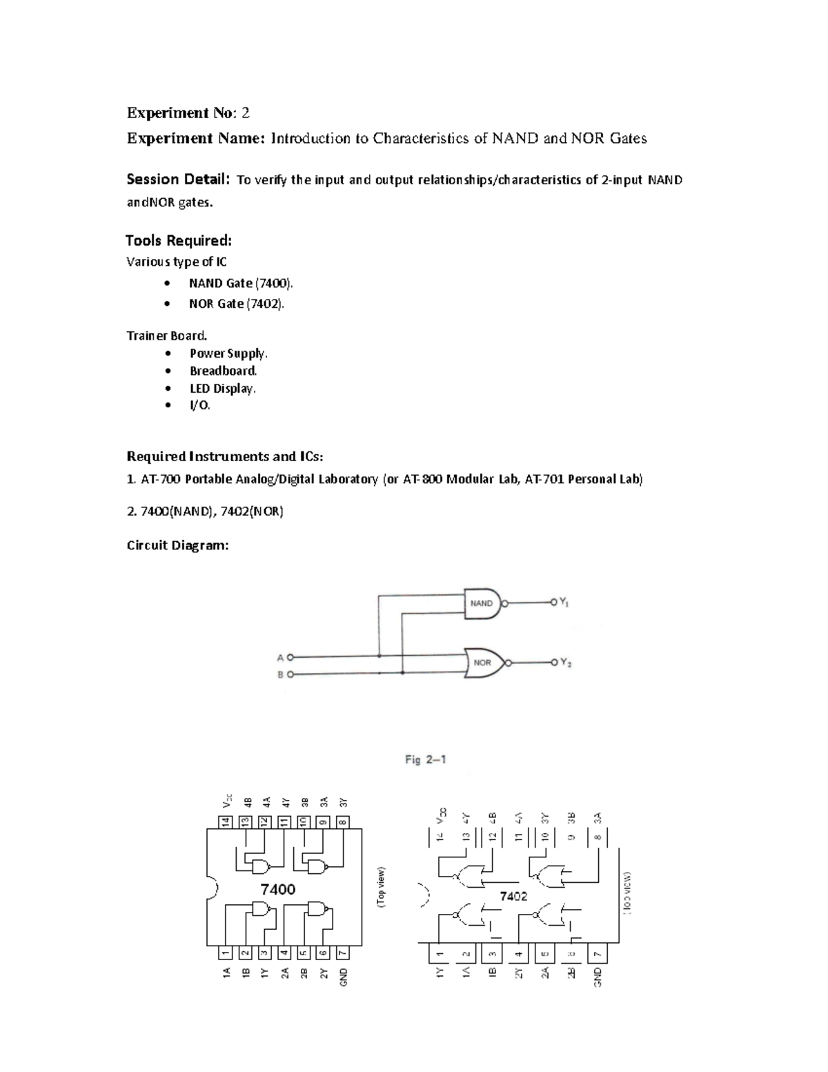 DLD LAB 2 - good - Experiment No: 2 Experiment Name: Introduction to ...