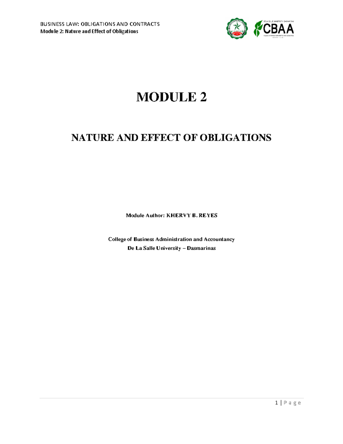 Module 2 Final Questionnaire - Module 2: Nature and Effect of ...