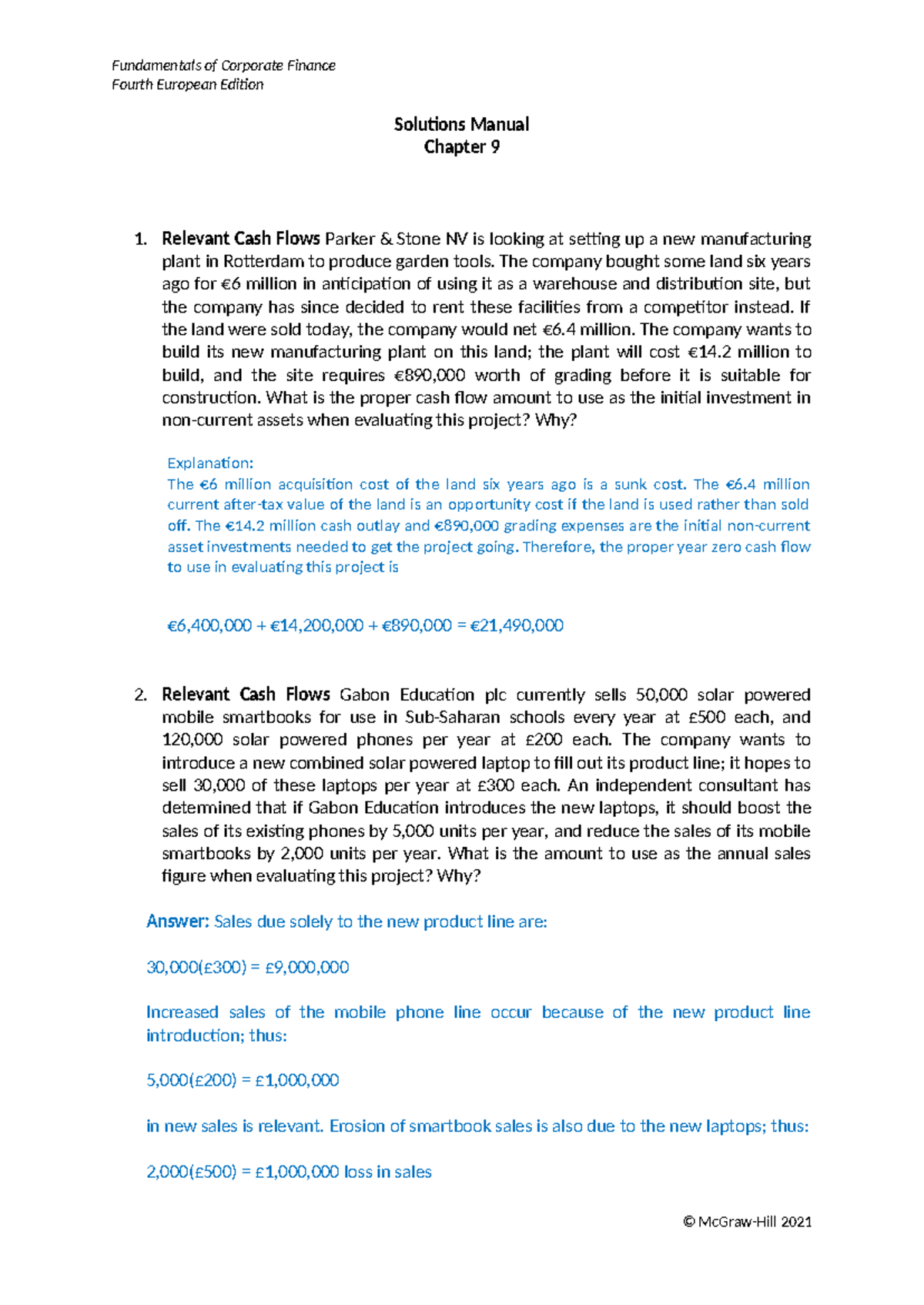 Ch9 SM - Hillier CH9 - Fourth European Edition Solutions Manual Chapter ...