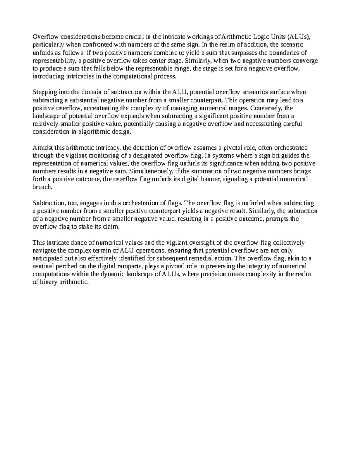 Discussion Forum Unit 3 CS 1104 - Overflow considerations become ...