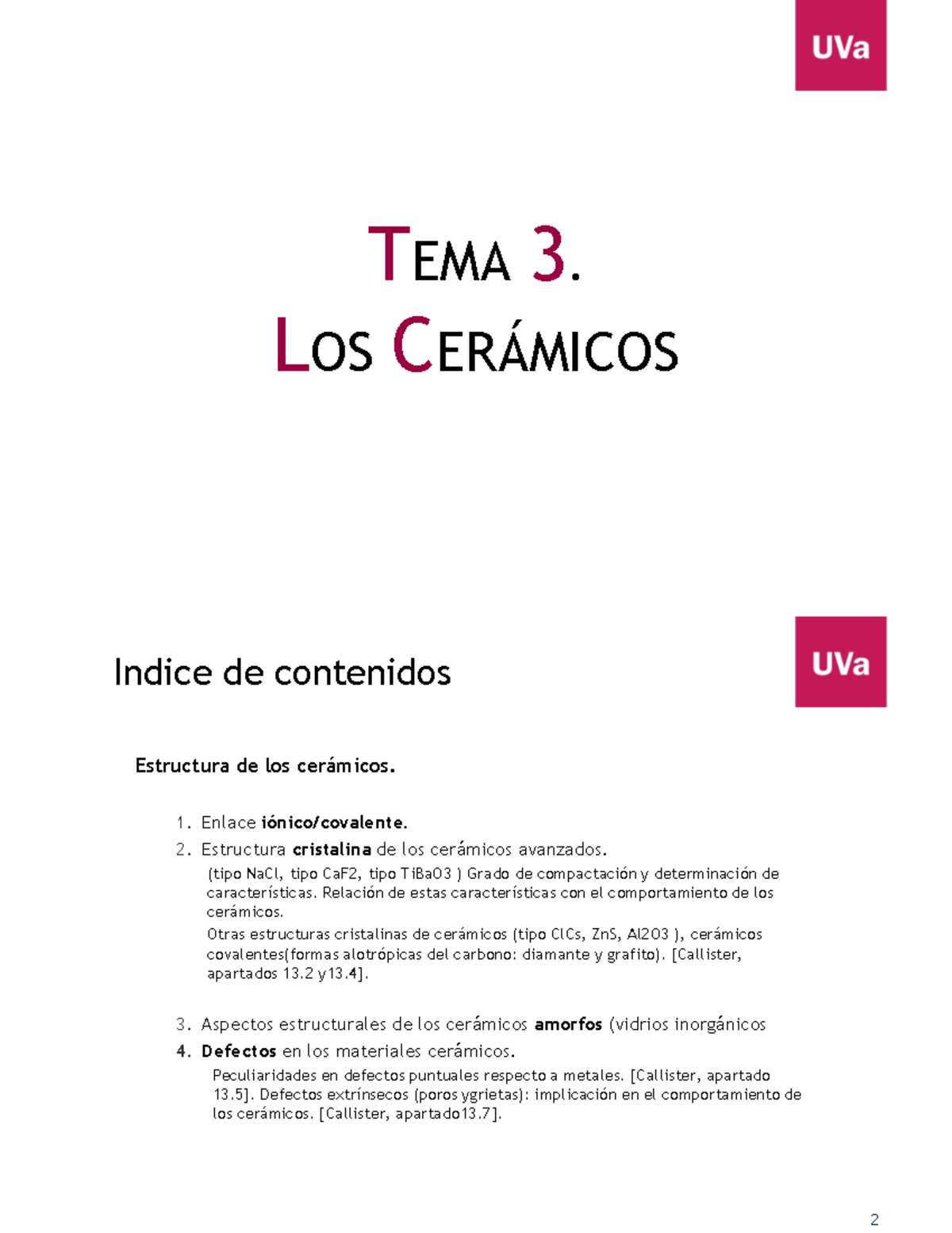 TEMA 11. Cerámicos - apunts - TEMA 3. LOS CERÁMICOS Estructura de los ...