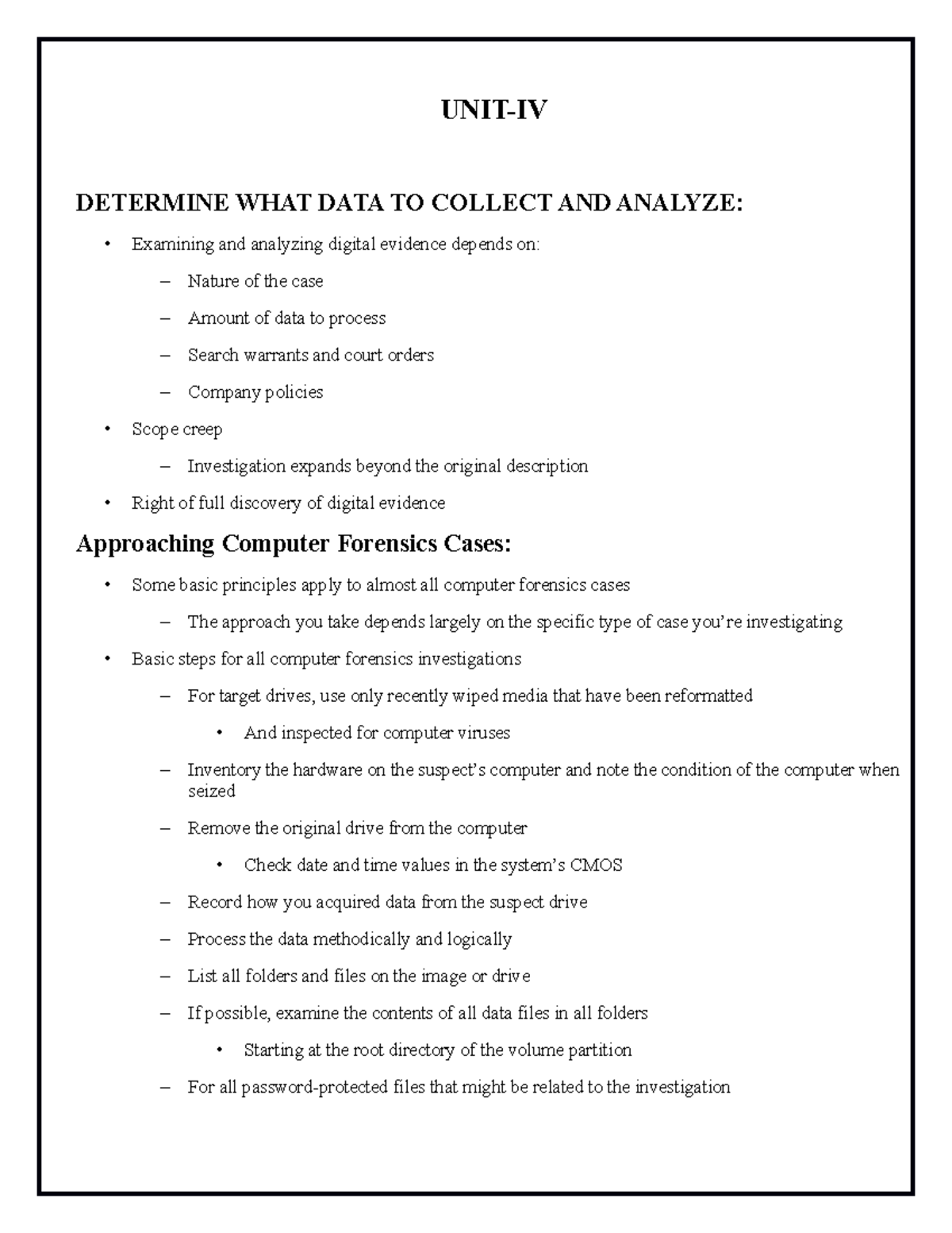 Unit-4learning material - UNIT-IV DETERMINE WHAT DATA TO COLLECT AND ...