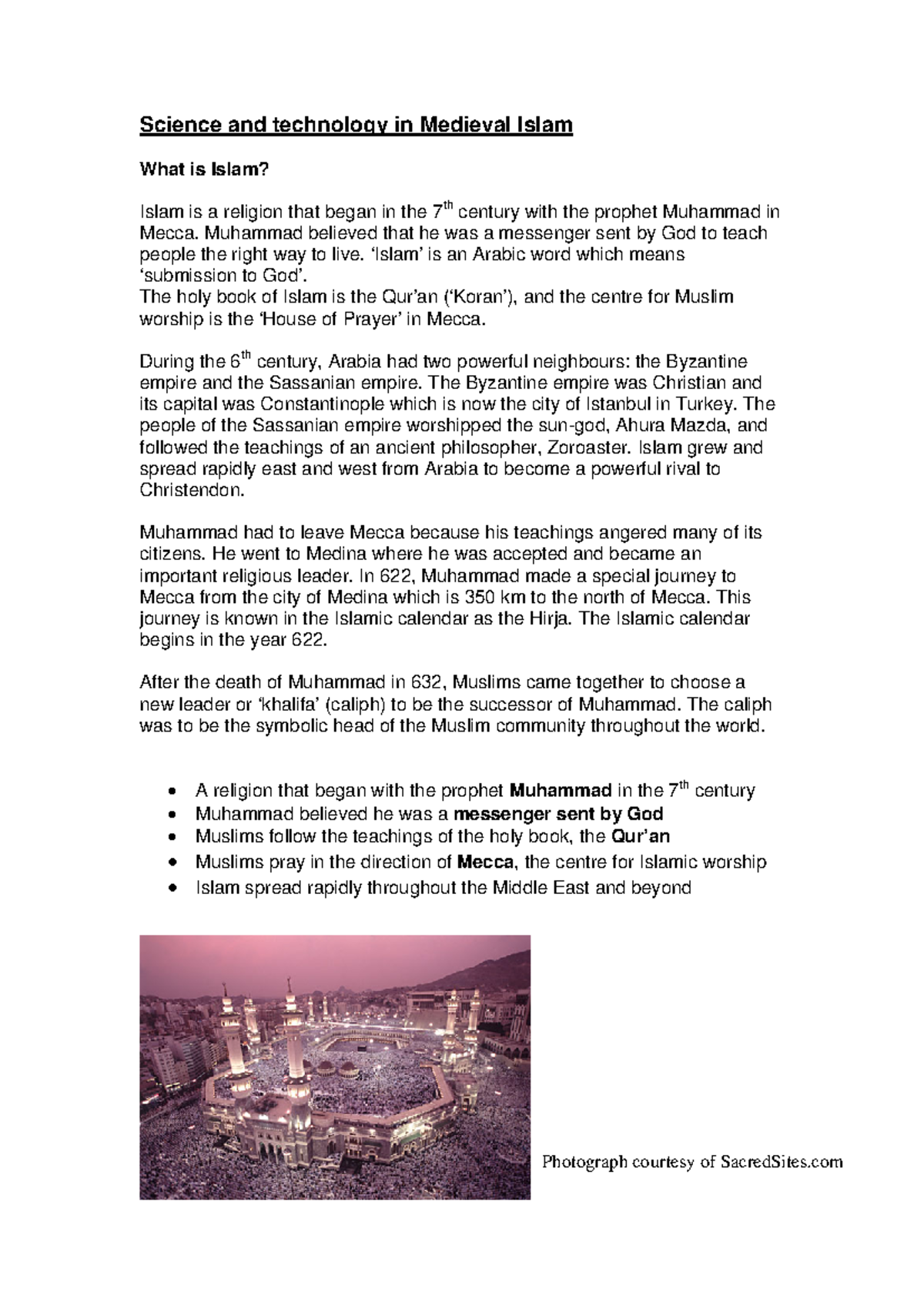 History of Muslims : Science and Technology in Medieval Islam - What is ...