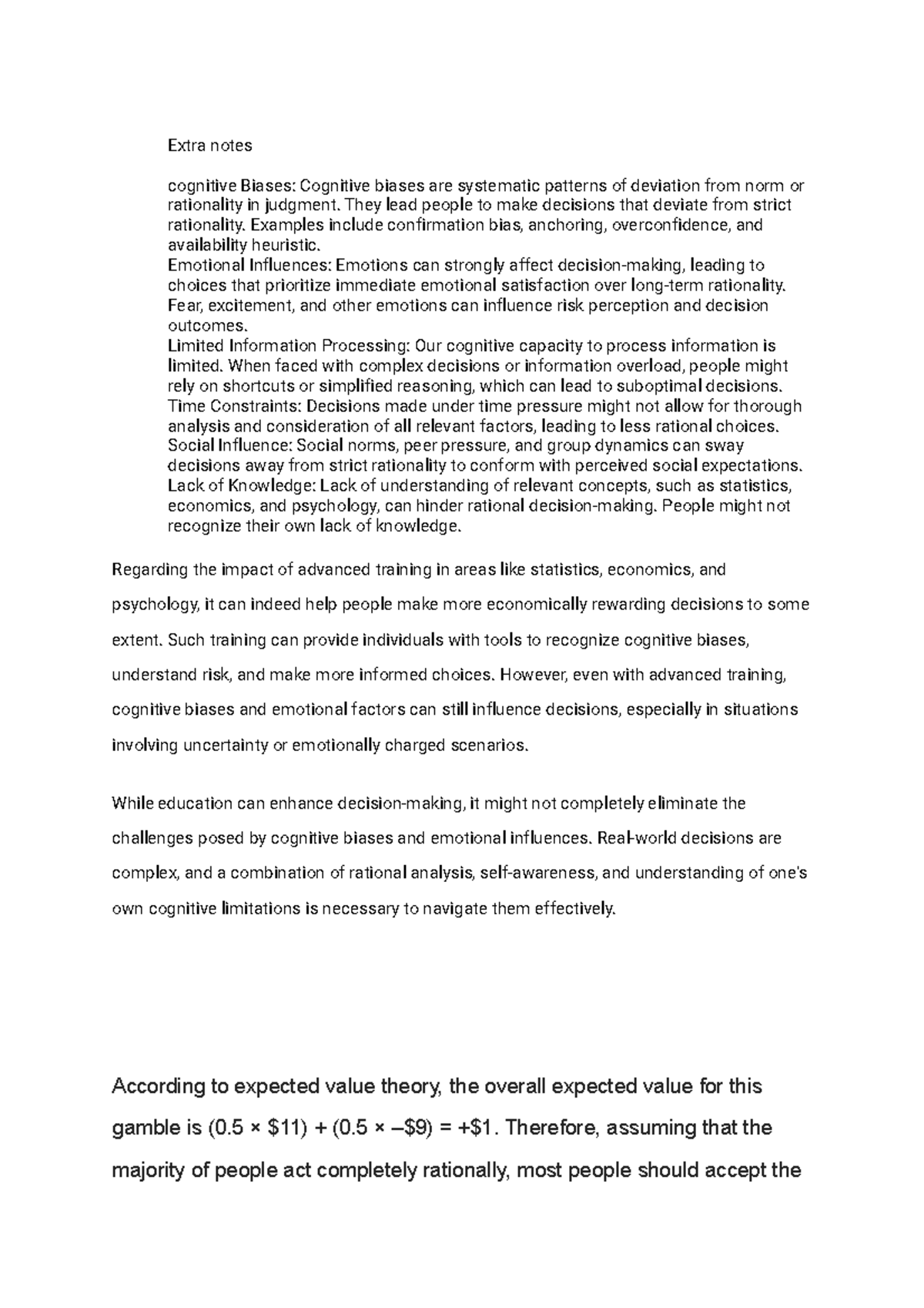 Extra notes psych 2480 - guidelines - PSYC 2480 - U of M - Studocu