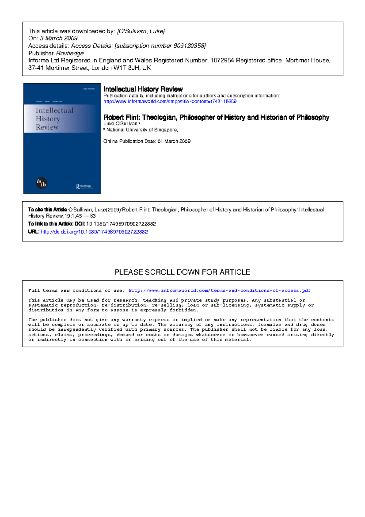 Flint Theologian - Chemistry - PLEASE SCROLL DOWN FOR ARTICLE This ...