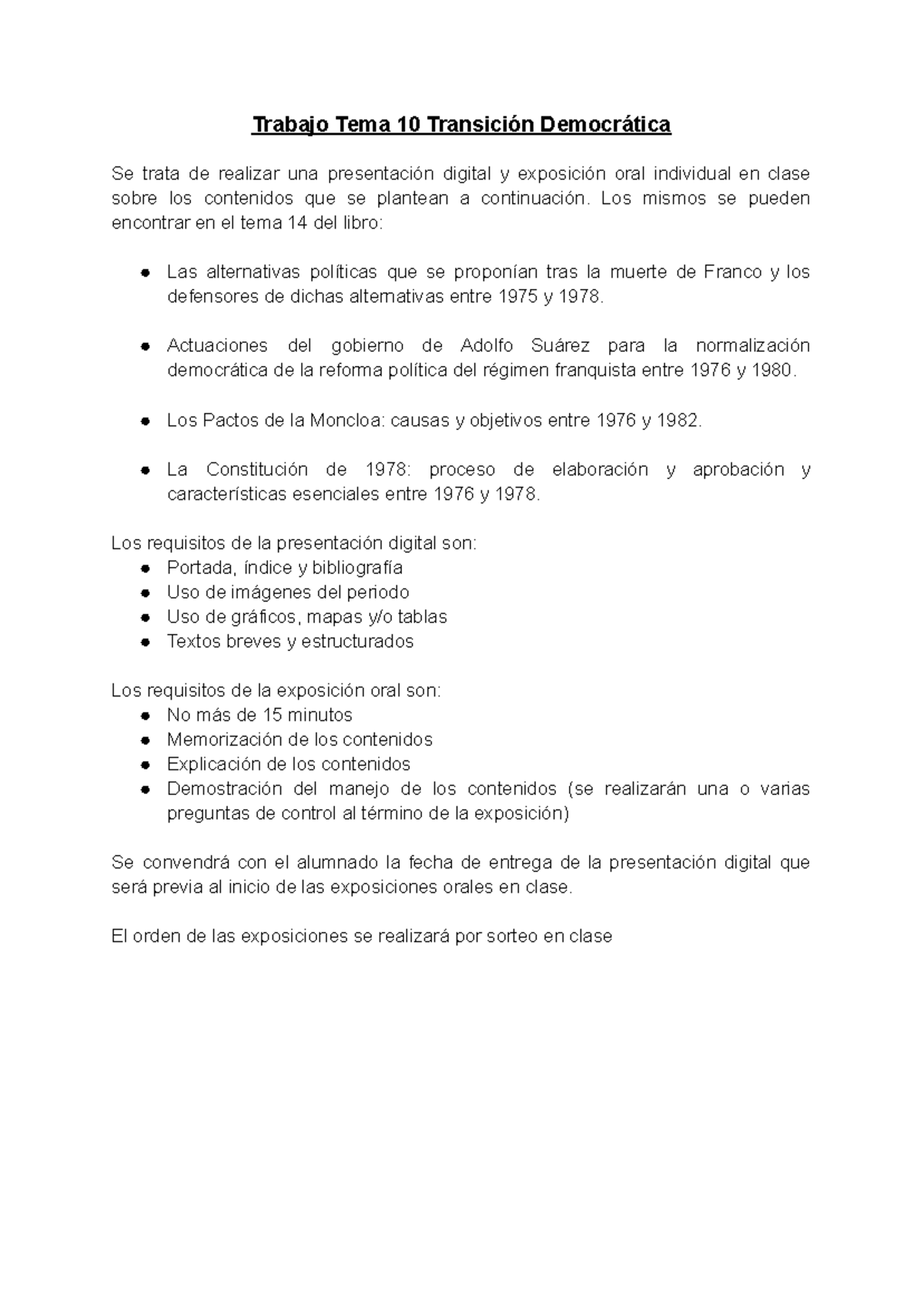 Trabajo Tema 10 Transición Democrática HIA 23-24 - Trabajo Tema 10 ...