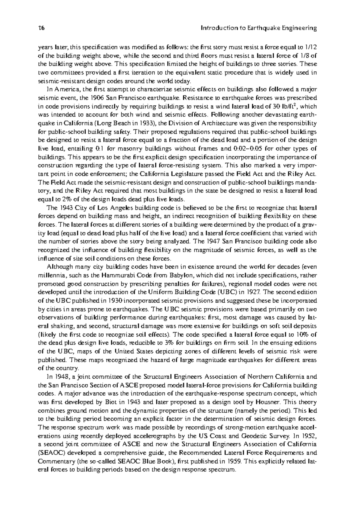 Introduction to earthquake engineering by Estrada, Hector Lee, Luke S ...