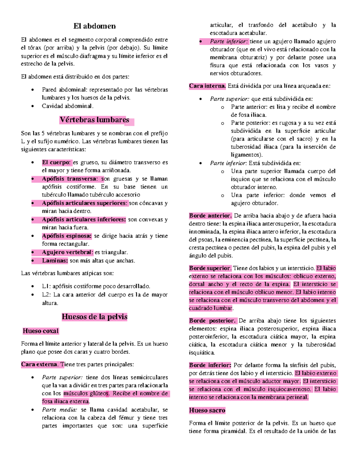 Repaso de anatomia 2 - El abdomen El abdomen es el segmento corporal ...
