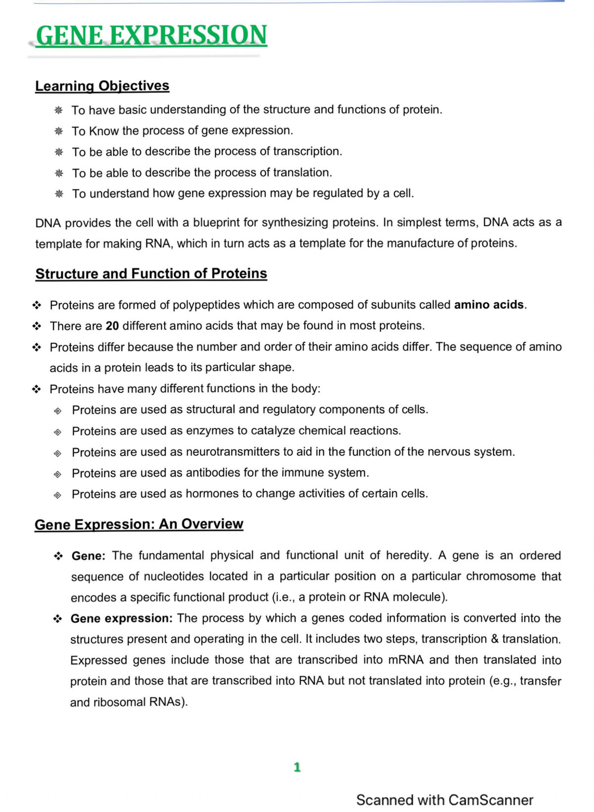 Gene Expression 2022 - Molecular Biology - Studocu