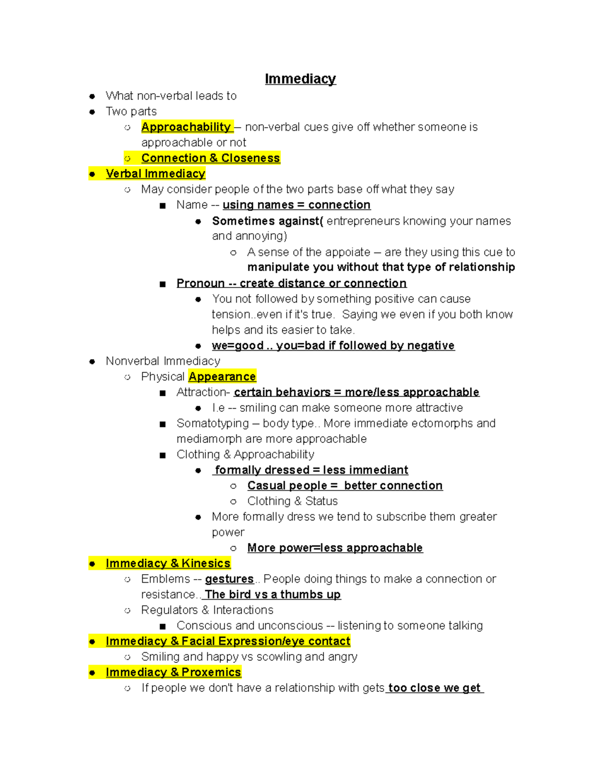 Immediacy - Lecture notes 1 - Immediacy What leads to Two parts ...