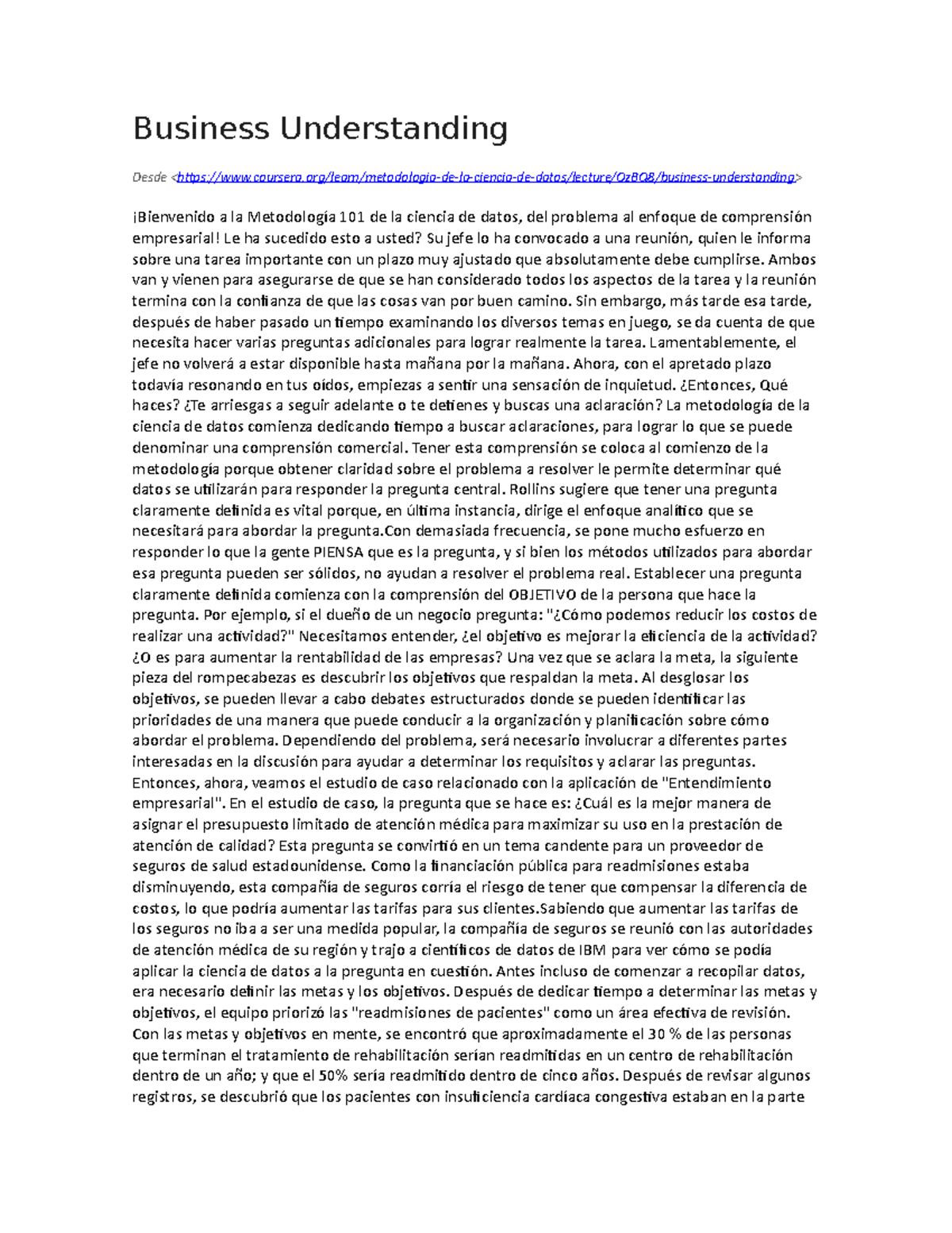 Business Understanding - Business Understanding Desde - Studocu
