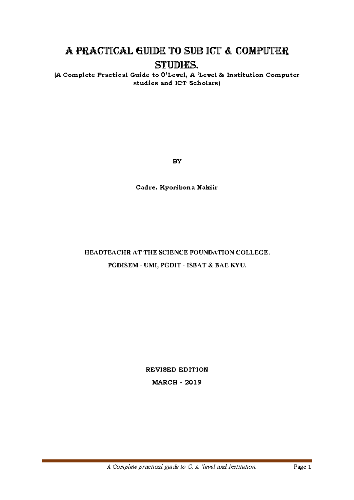 ICT Computer Studies BOOK Practical Guide - A Complete practical guide ...