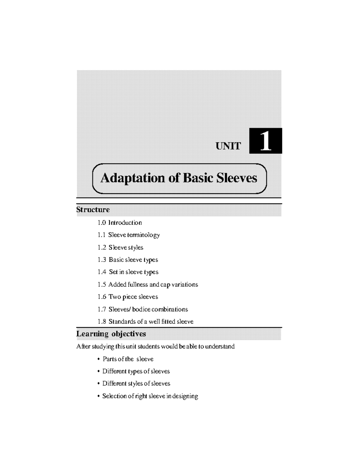 Adaptation of Basic Sleeves ( PDFDrive ) - Structure 1 Introduction 1 ...