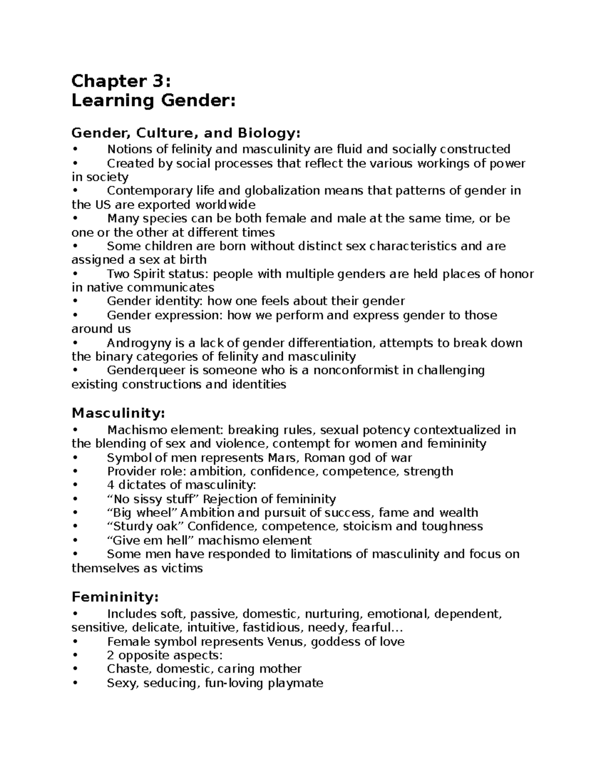 Chapter 3- Learning Gender - Chapter 3: Learning Gender: Gender ...