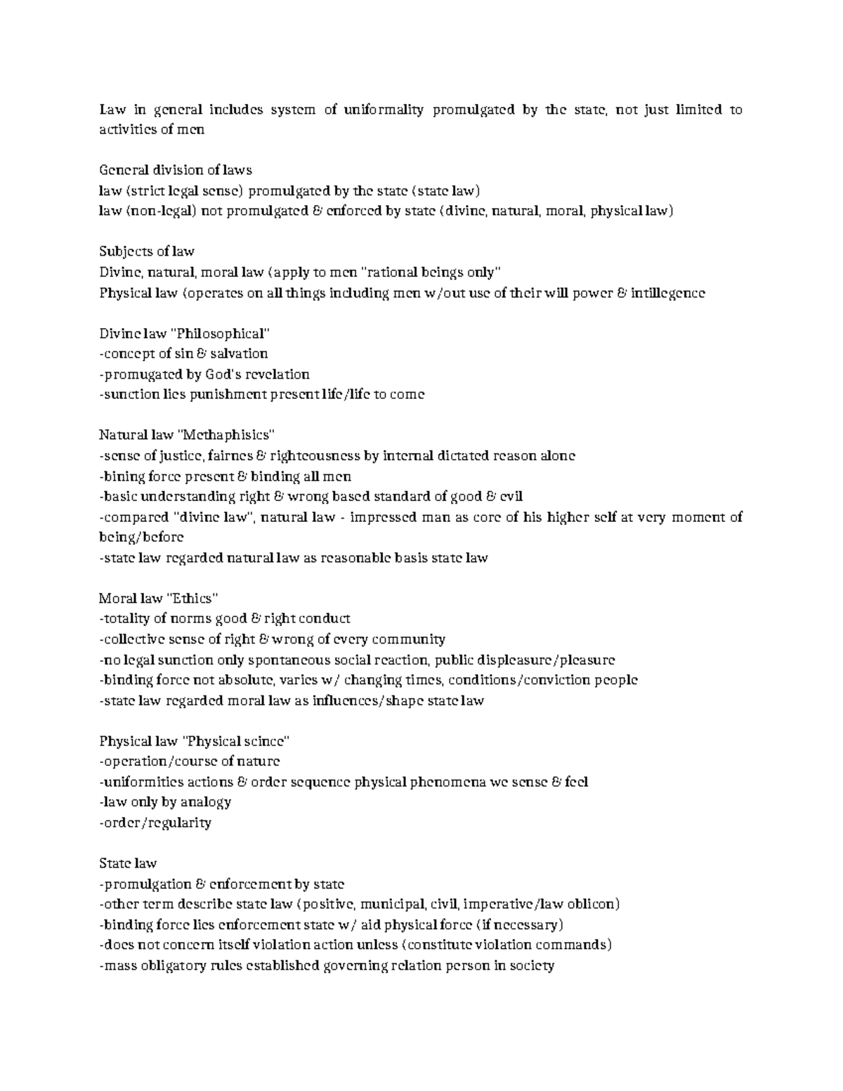 Mtlaws RBE Reviewer - HOPE IT CAN HELP - Law in general includes system ...
