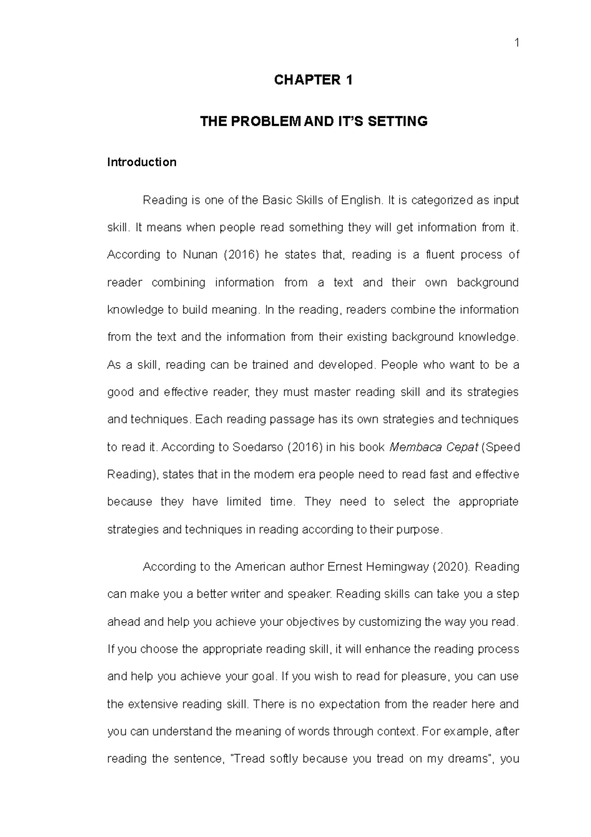 Group 4 Research Paper - CHAPTER 1 THE PROBLEM AND IT’S SETTING ...